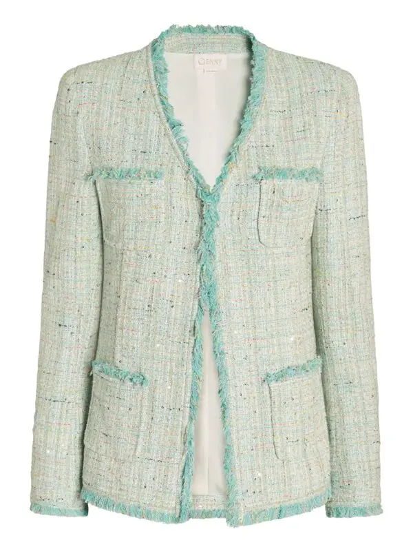GENNY Fringed Jacket - Green