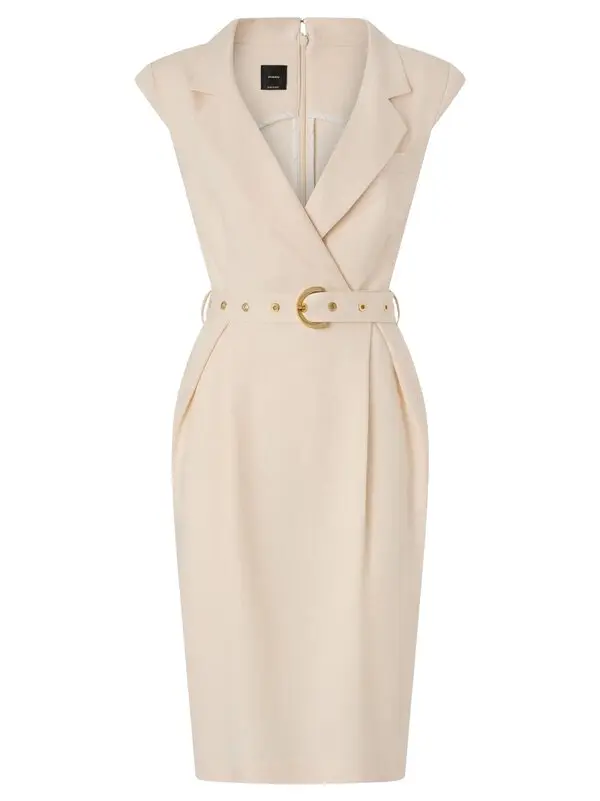 Pinko Dress With Belt - White