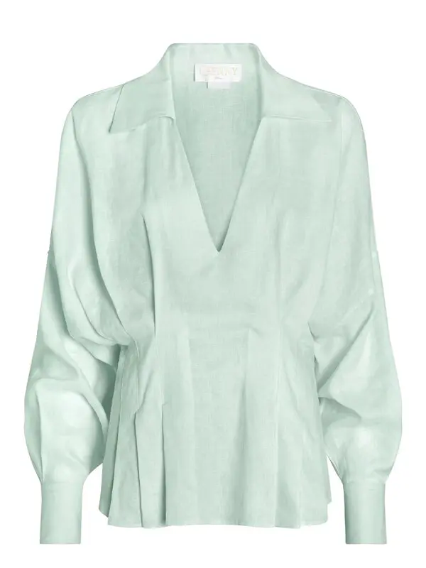 GENNY V-neck Shirt - Green