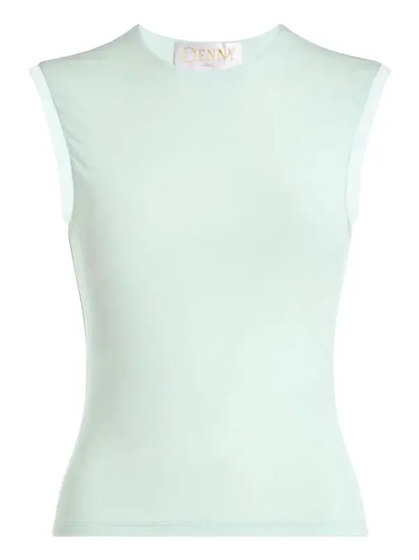 GENNY Sleeveless Jersey Top - Green