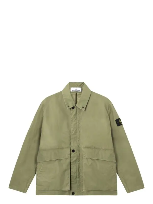 Stone Island Jacket With Logo - Green