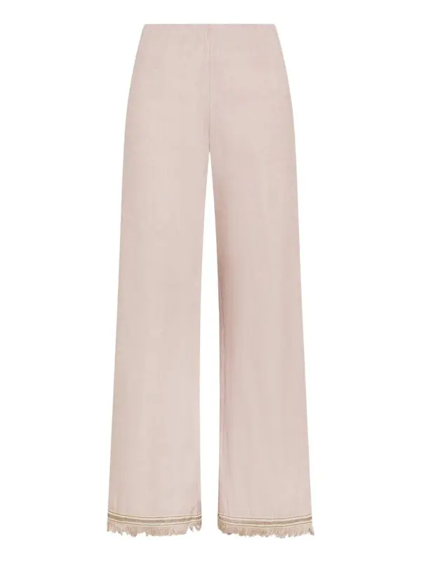 Seventy Stretch Linen Trousers - Pink