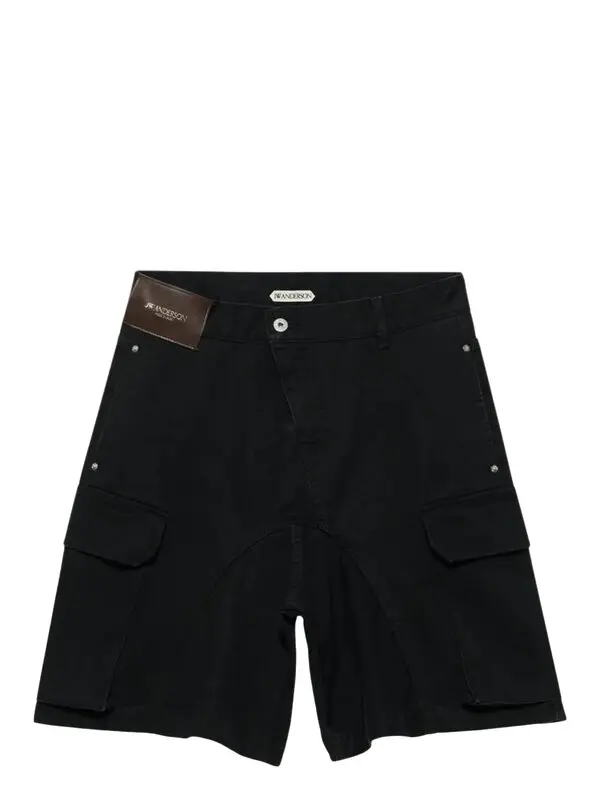 JW Anderson Shorts With Twisted Patch Pocket - Black