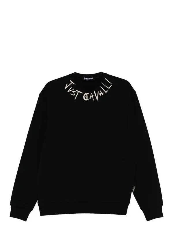 Just Cavalli Sweater With Logo - Black