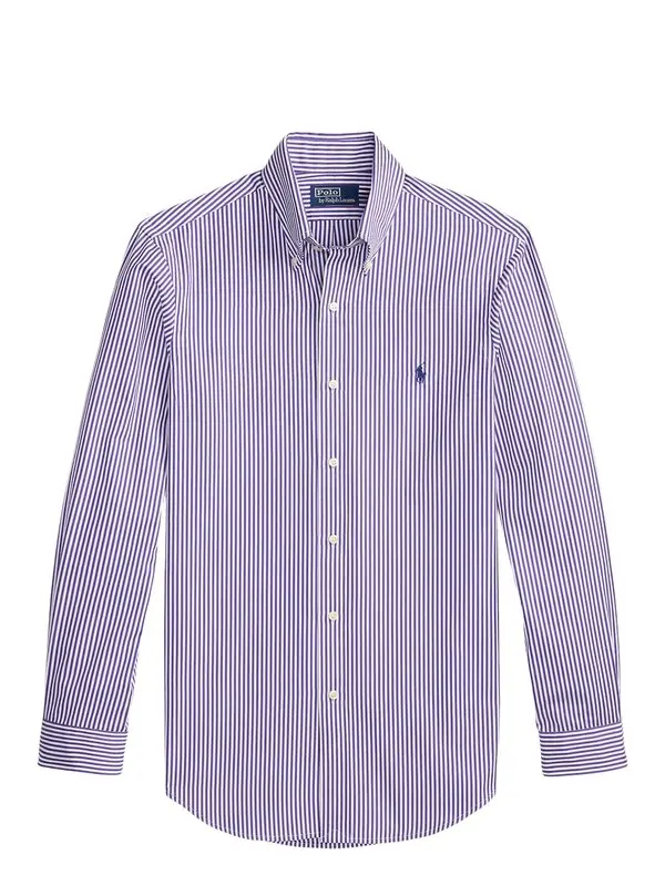 Polo Ralph Lauren Striped Shirt With Logo - Purple