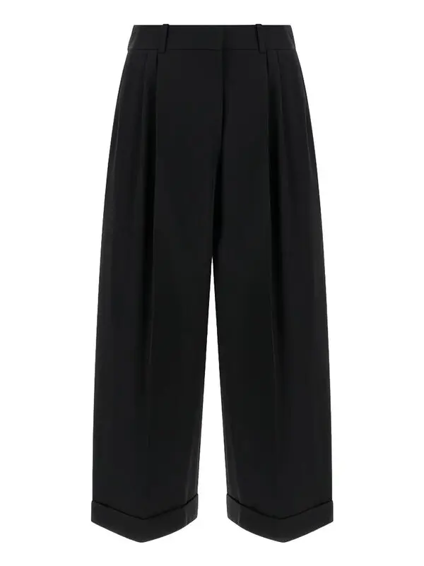 THE ROW Lior Wool Trousers - Black