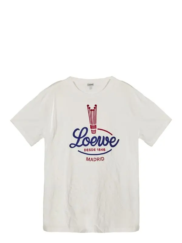Loewe Logo Cotton T-shirt - White