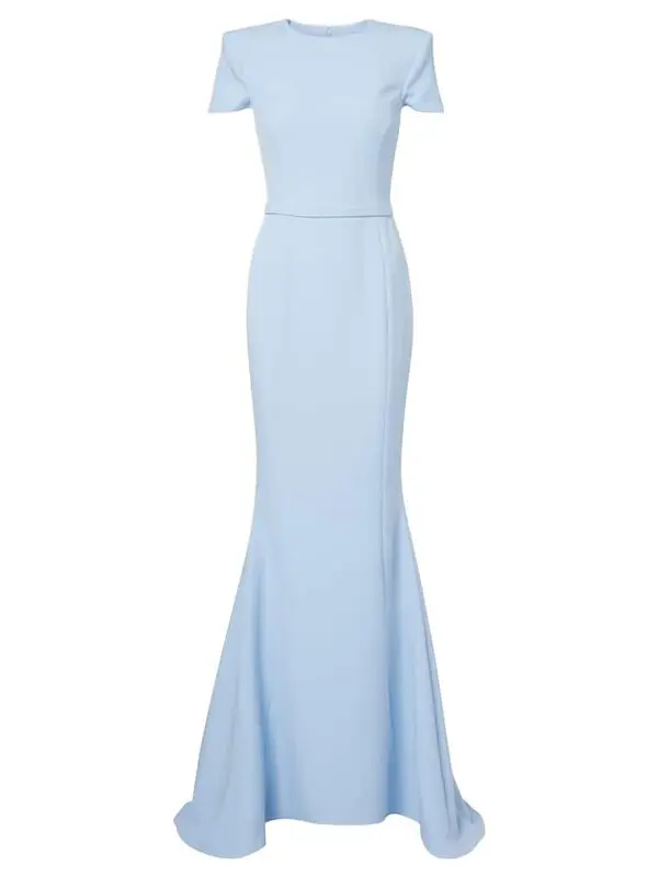 Safiyaa Parker Crêpe Gown - Blue