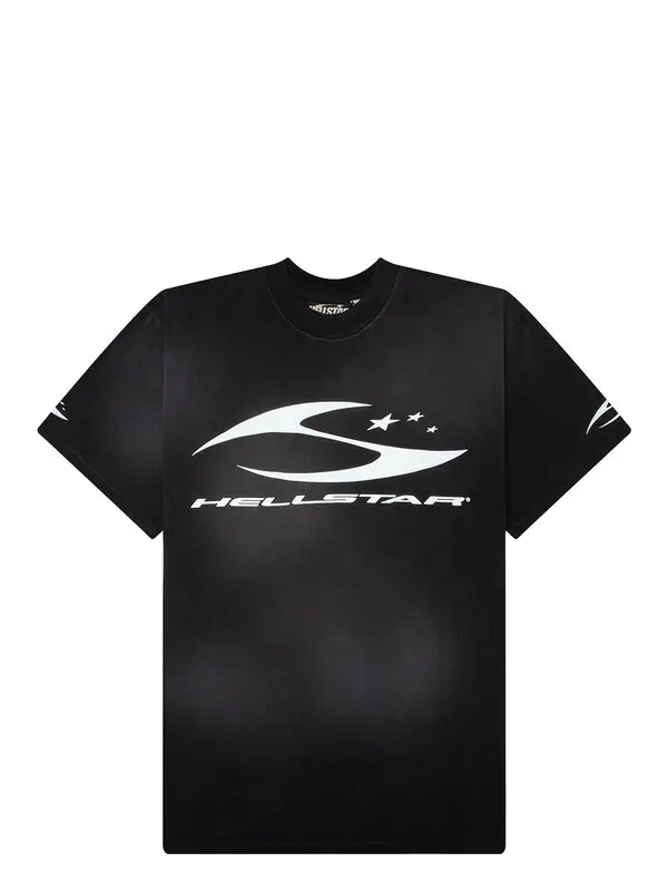 HELLSTAR H Cursive Logo T-shirt - Black