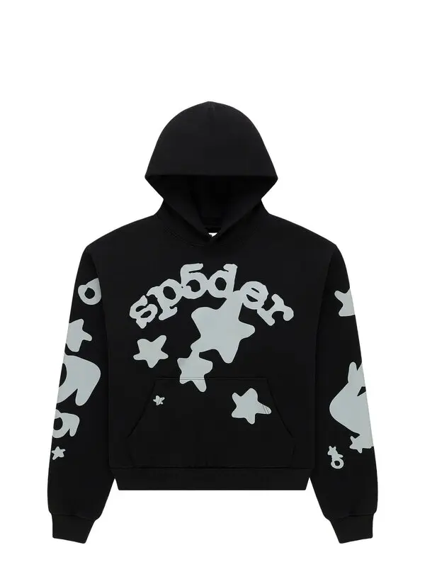 SP5DER Reflective Beluga Hoodie - Black