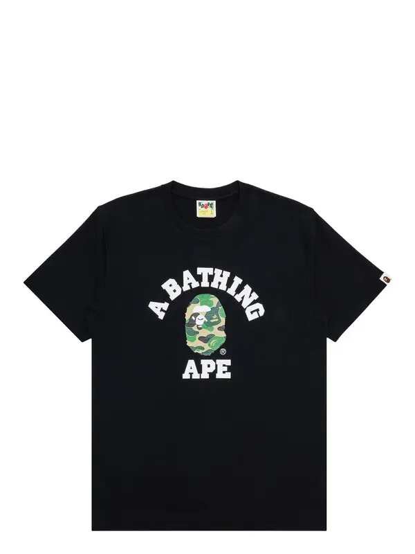 A BATHING APE Abc Camo College Tee - Black