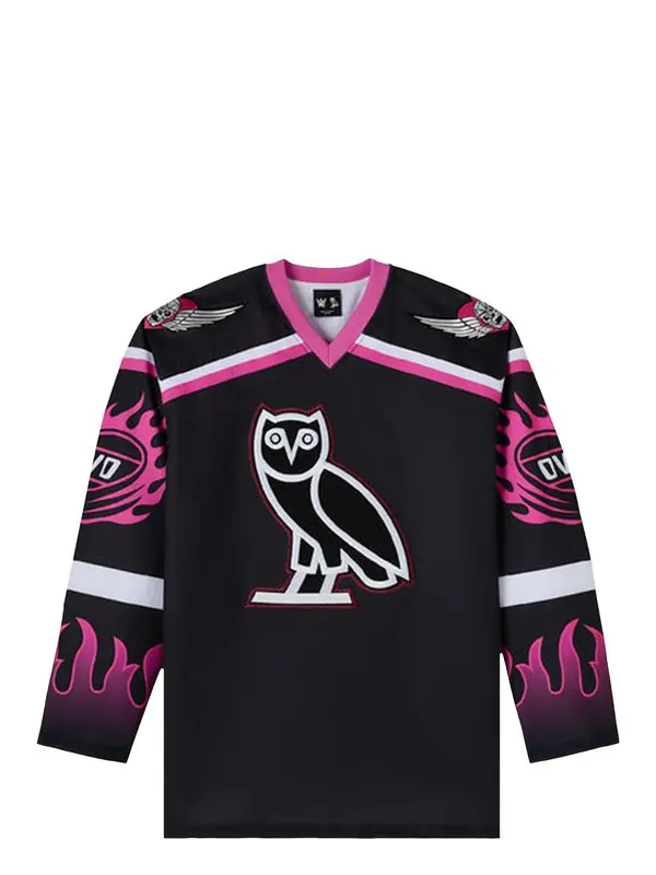 OVO X Wwe The Hitman Hockey Jersey - Black