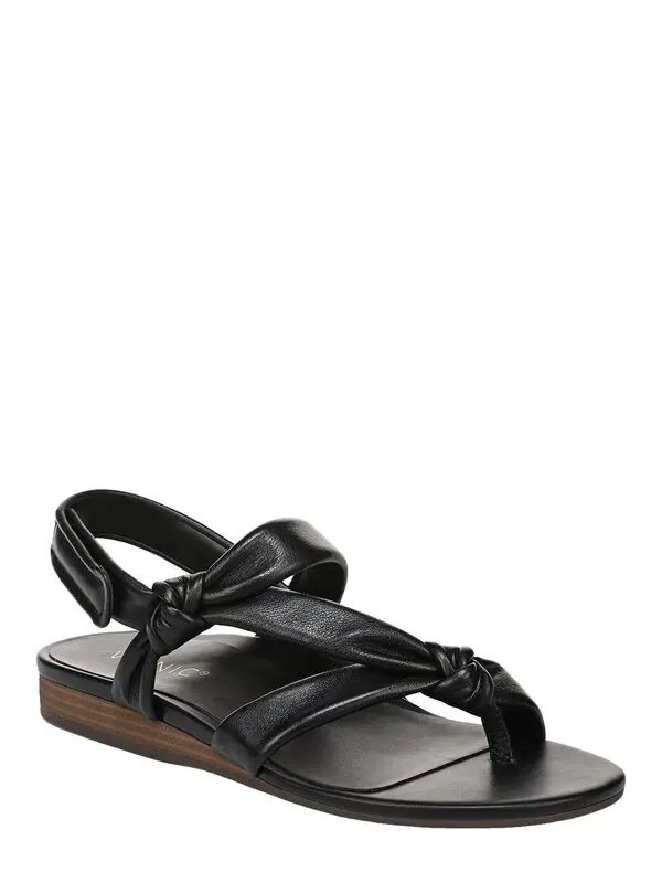 Vionic Geneva Strappy Sandal - Black Leather