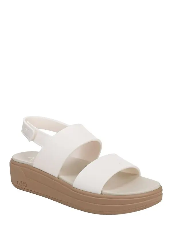 RYKA Viv Slingback Sandals - White Alyssum