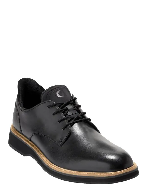 Cole Haan Mansfield Grand Plain Toe Quick-on Derby - Black/magnet