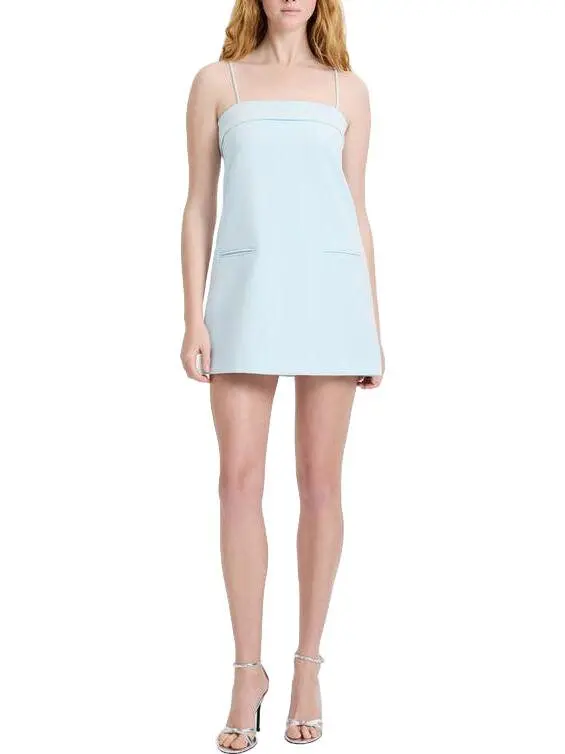 French Connection Azra Foldover Detail Minidress - Light Dream Blue