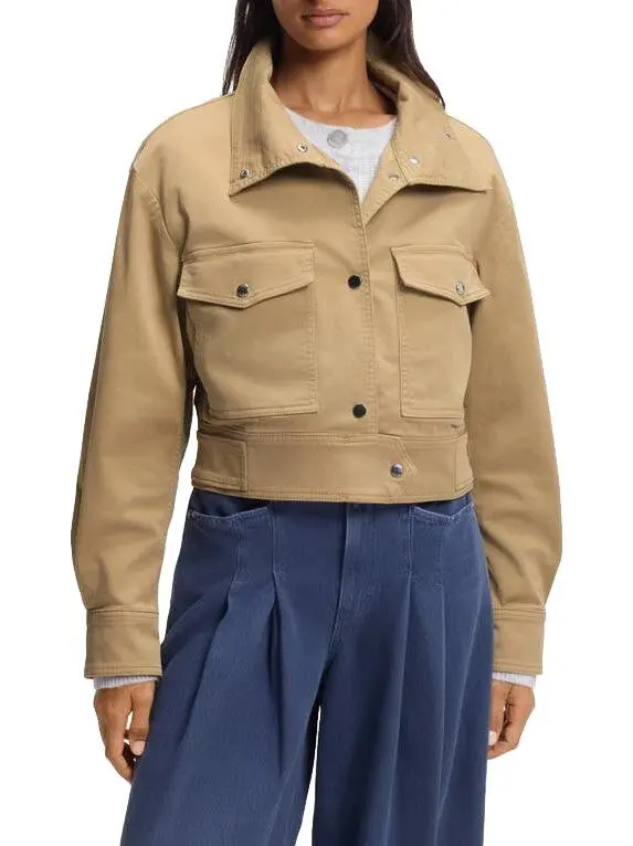 Hugo Boss Jacelia Cropped Twill Jacket - Rust/copper