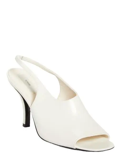 TOTEME Contoured Peep Toe Slingback Sandal - White