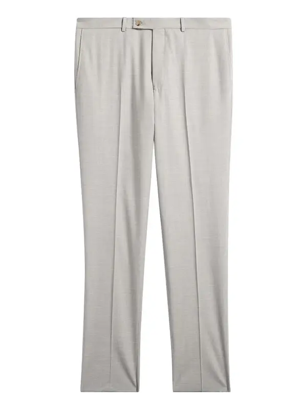 JACK VICTOR Patrick Tropical Weave Stretch Wool Blend Dress Pants - Grey