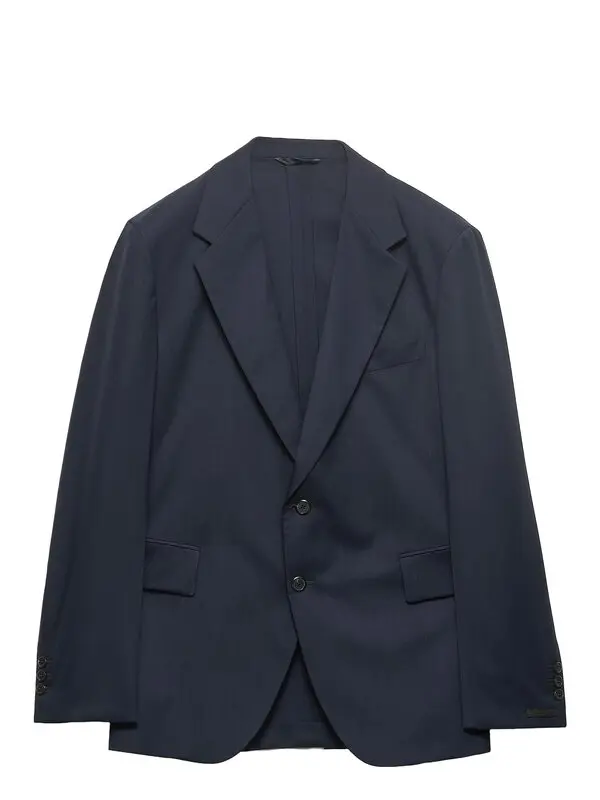 Prada Single-breasted Cashmere Jacket - Blue