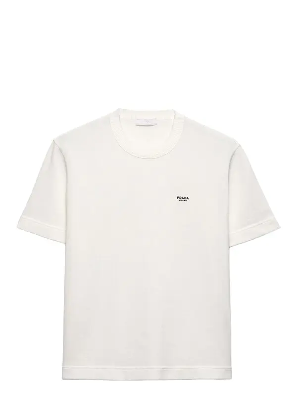 Prada Cotton Crew-neck Sweater - White