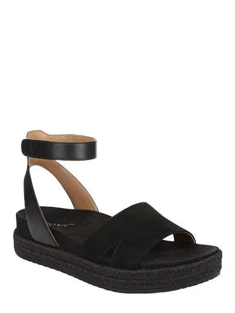 Vionic Platform Ankle Strap Sandals - Black