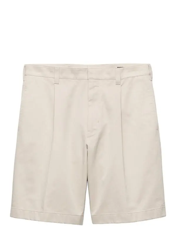 Prada Cotton Bermuda Shorts - Neutral
