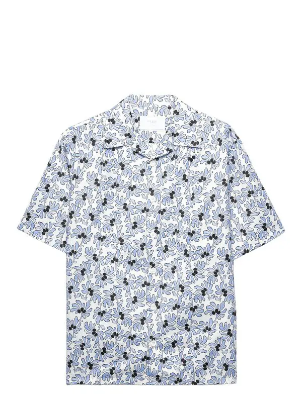 Prada Printed Cotton Blend Bowling Shirt - Neutral