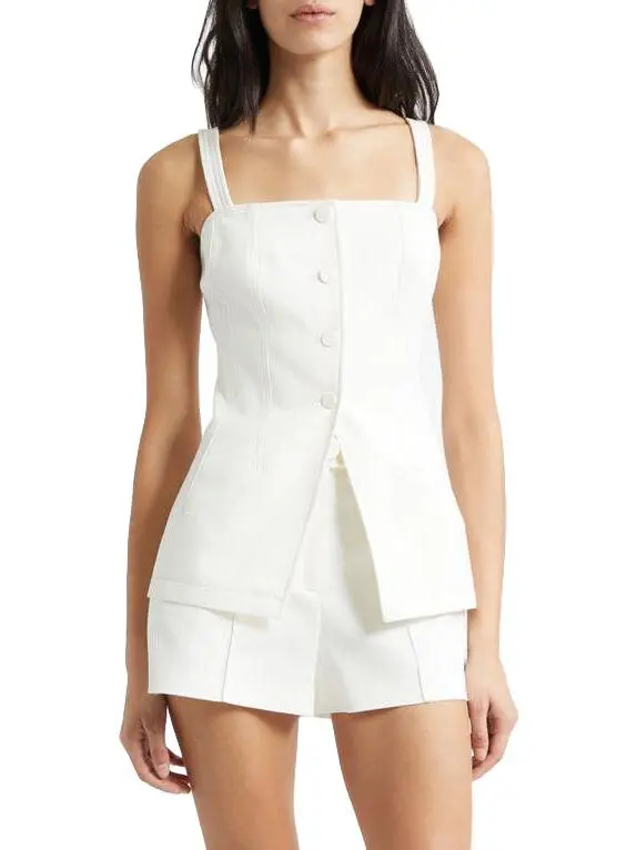 Ramy Brook Elana Cotton Blend Vest - Ivory