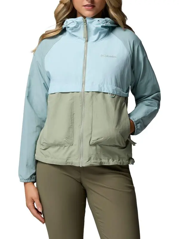 Columbia Spire Valley Windbreaker - Safari/marine Light/blue