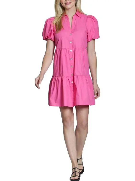 APNY Puff Sleeve Minidress - Pink