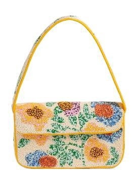 ZSA ZSA ZSU Delhi Beaded Shoulder Bag - Yellow