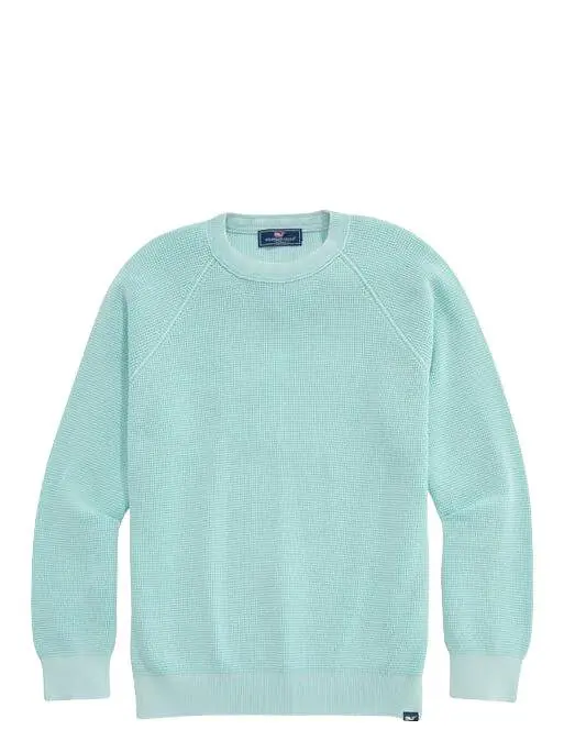 Vineyard Vines Waffle Knit Cotton Crewneck Sweater - Mangrove Mint