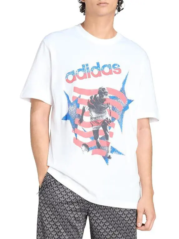 Adidas Archive Football Stars Graphic T-shirt - White