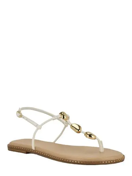 Nine West Derika T-strap Sandal - White