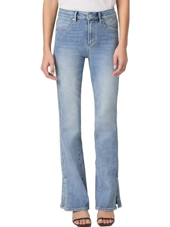 Paige Laurel Canyon High-waist Slit Cuff Jeans - Canals