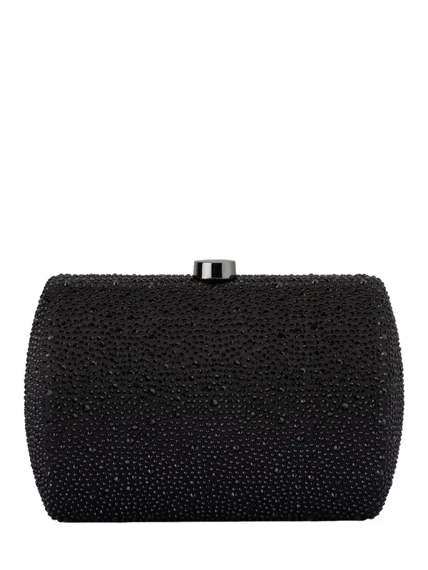 OLGA BERG Carolina Crystal Frame Clutch - Black