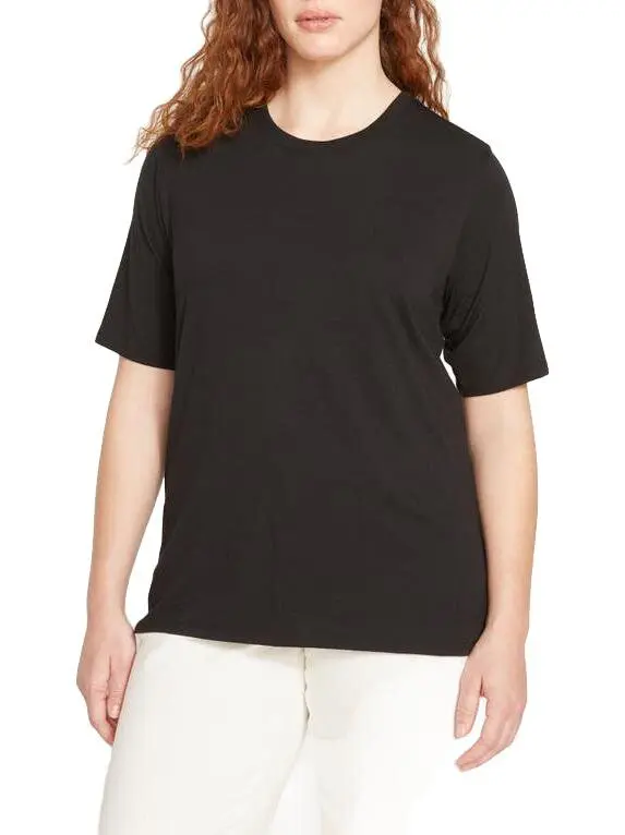 Universal Standard Maia Stovepipe Sleeve T-shirt - Black