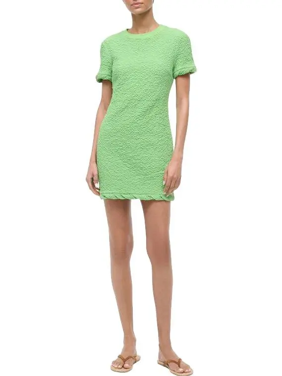 Staud Delia Smock Minidress - Sprout
