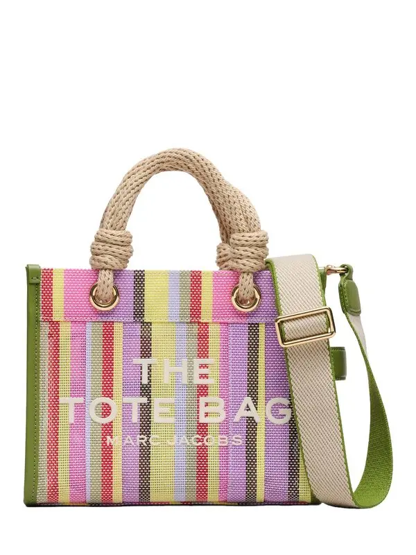 Marc Jacobs Small Stripe Mesh Tote - Purple Multi
