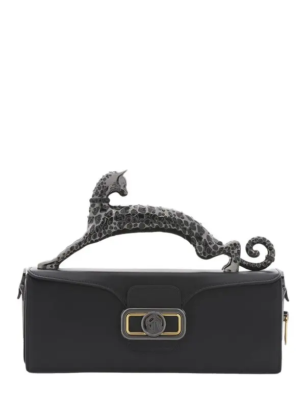 LANVIN Medium Pencil Cat Leather Bag - Black