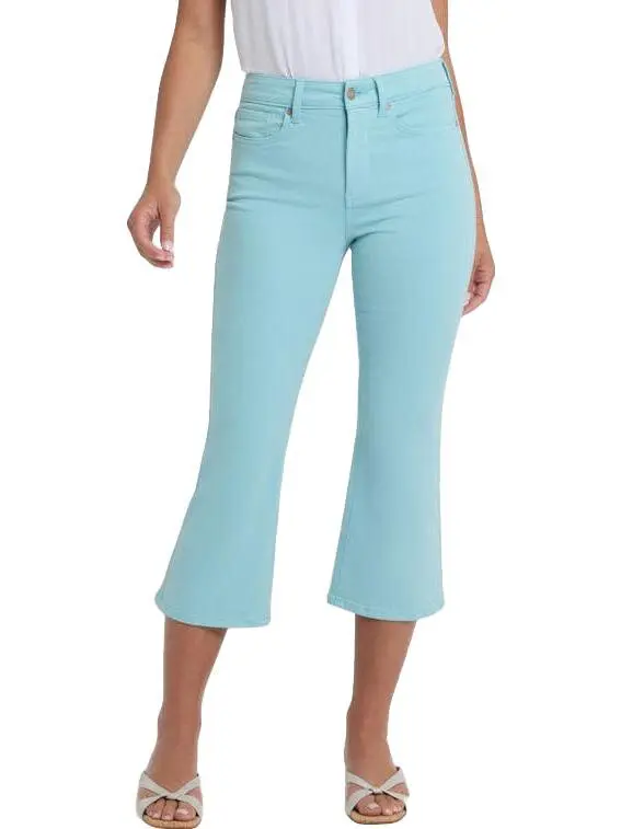 NYDJ Monica High Waist Crop Kick Flare Jeans - Aqua Haze
