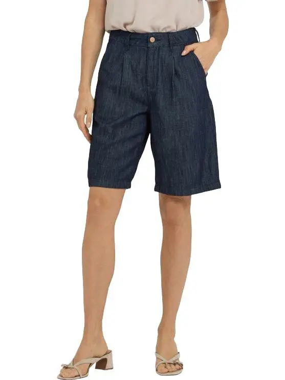 NYDJ Relaxed Denim Bermuda Shorts - Dark Indigo