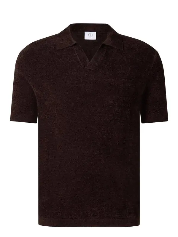 Bogner Finn Knitted Polo Shirt - Dark Brown