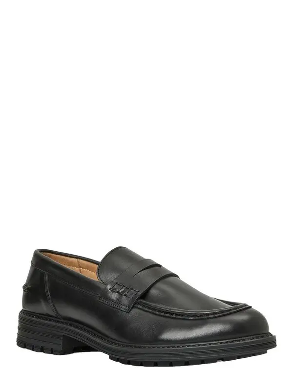 Aquatalia Ellis Penny Loafer - Black Calf