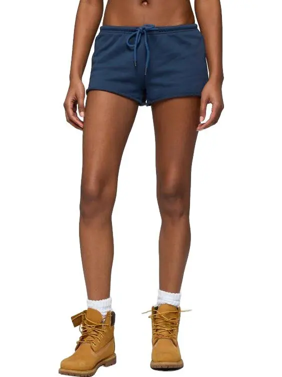 EDIKTED Juana Cutoff Shorts - Navy