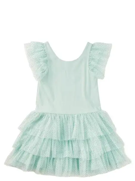 TEA COLLECTION Tiered Tulle Party Dress - Flamenco Dots