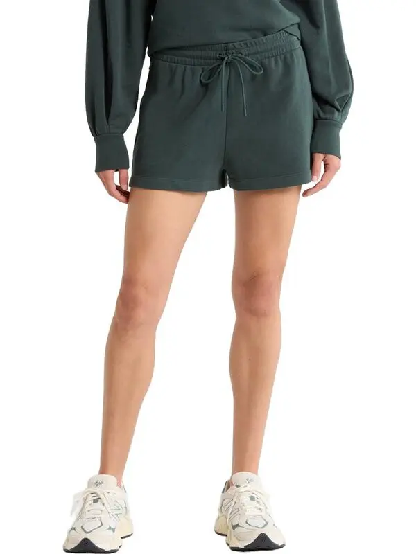 Zella French Terry Shorts - Green Timber
