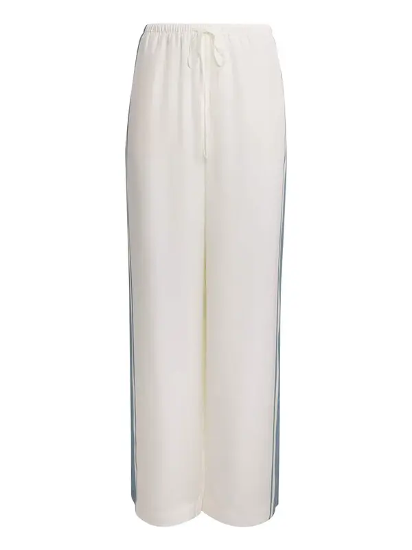 SIR. Silk Drawstring Trousers - White