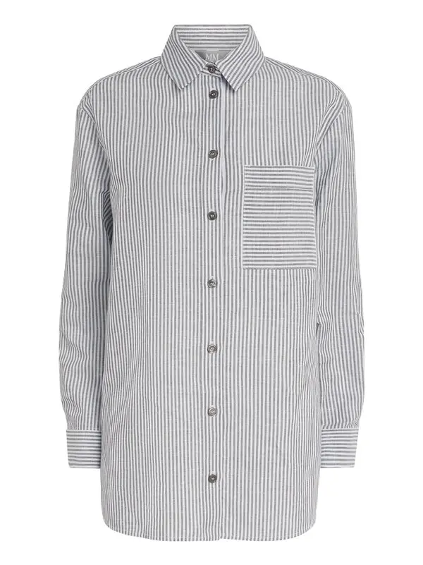 Max Mara Striped Boxy Shirt - Blue
